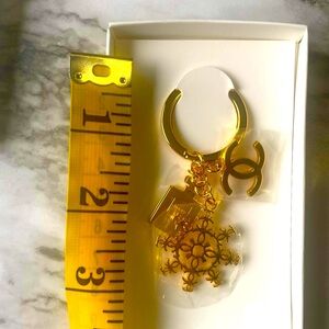 CHANEL | Accessories | New Chanel Gold Key Chain Mini Perfume Snow ...